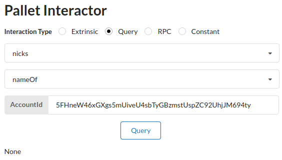 Interact with the Nicks Pallet · Substrate开发者中心